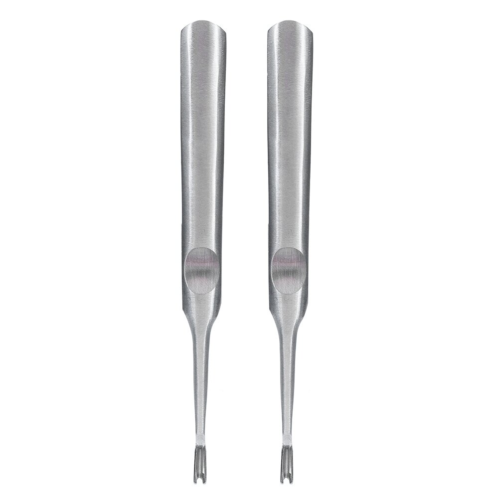 2 шт. Инструмент для обработки кромок кожи V-образной формы из нержавеющей стали (маленький, 95 мм) для самостоятельной сборки.