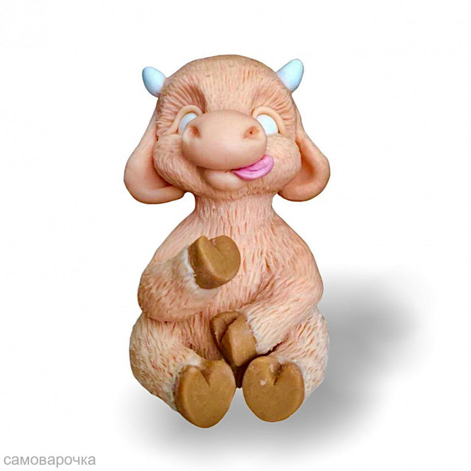 Теленок cиликоновая форма для мыла, гипса, свечей 3D