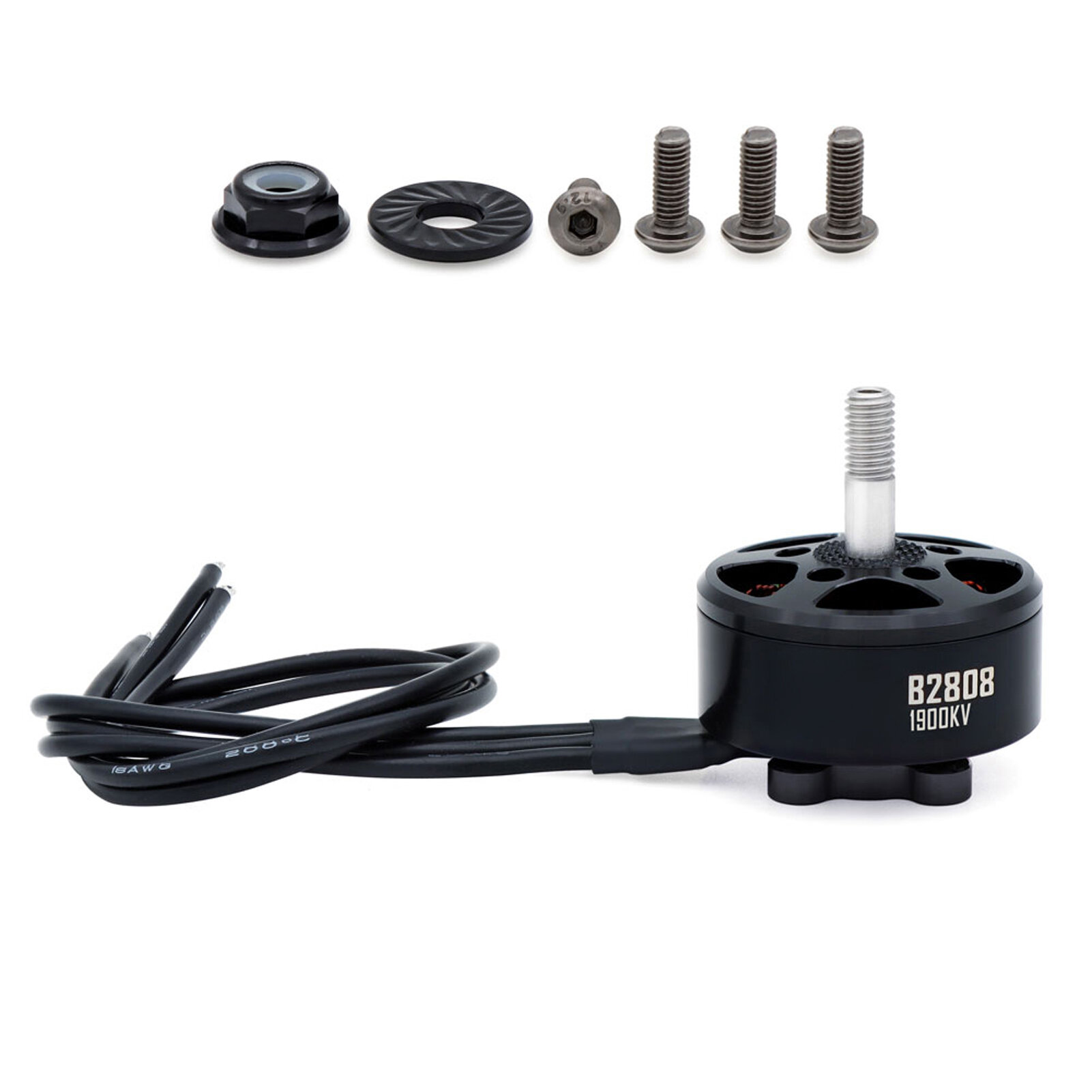 14-полюсный бесколлекторный двигатель с валом M5, силиконовым проводом 18AWG для радиоуправляемого FPV квадрокоптера 1900KV