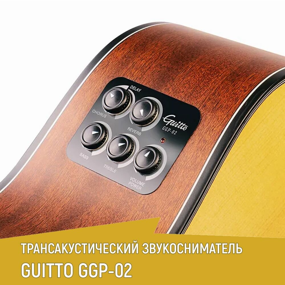 Аксессуар для струнных JOYO Трансакустический звукосниматель Guitto GGP-02qw