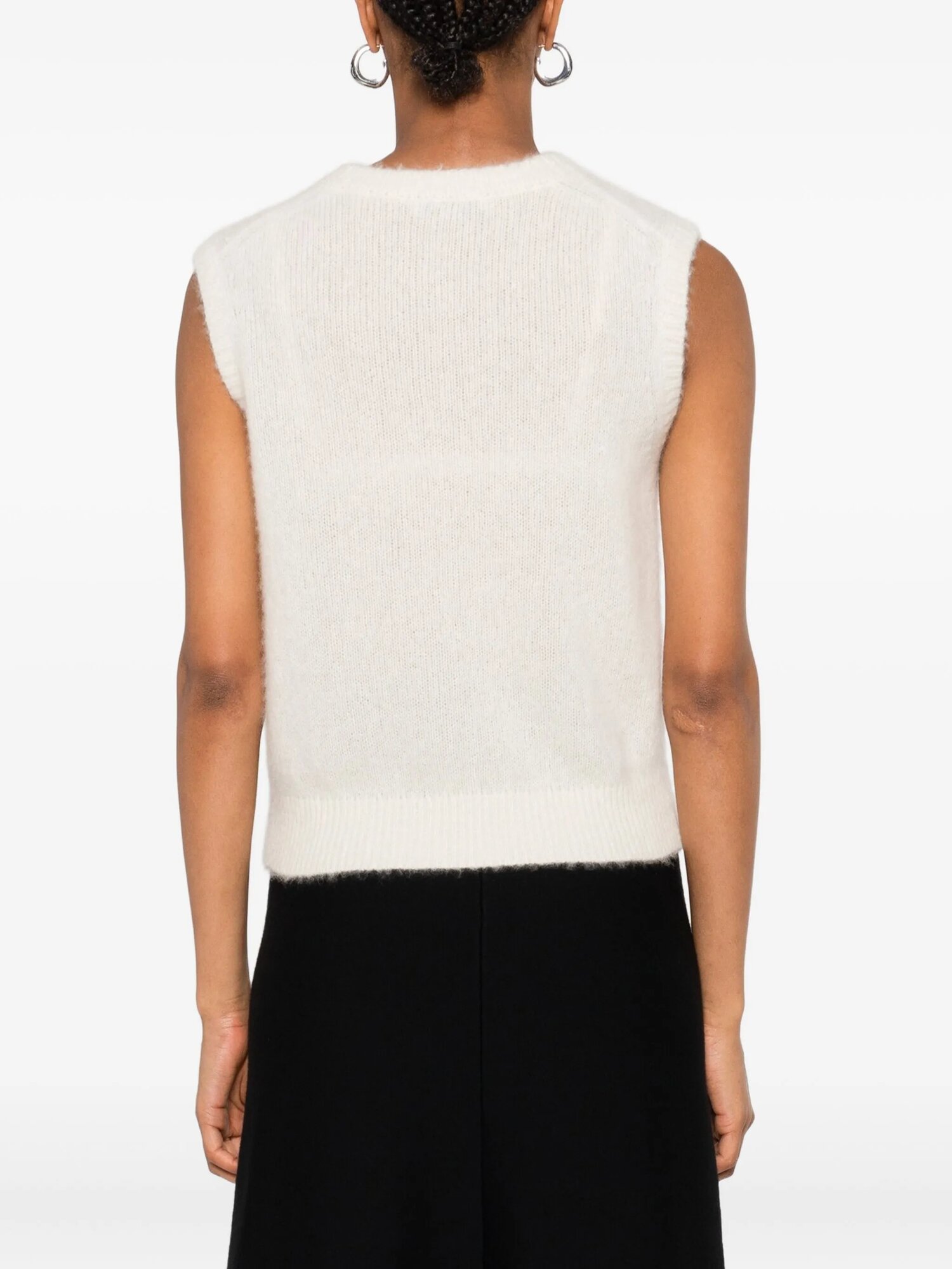 Топ Dorothee Schumacher Cashmere sleeveless top, размер 36, бежевый/белый — фото 1