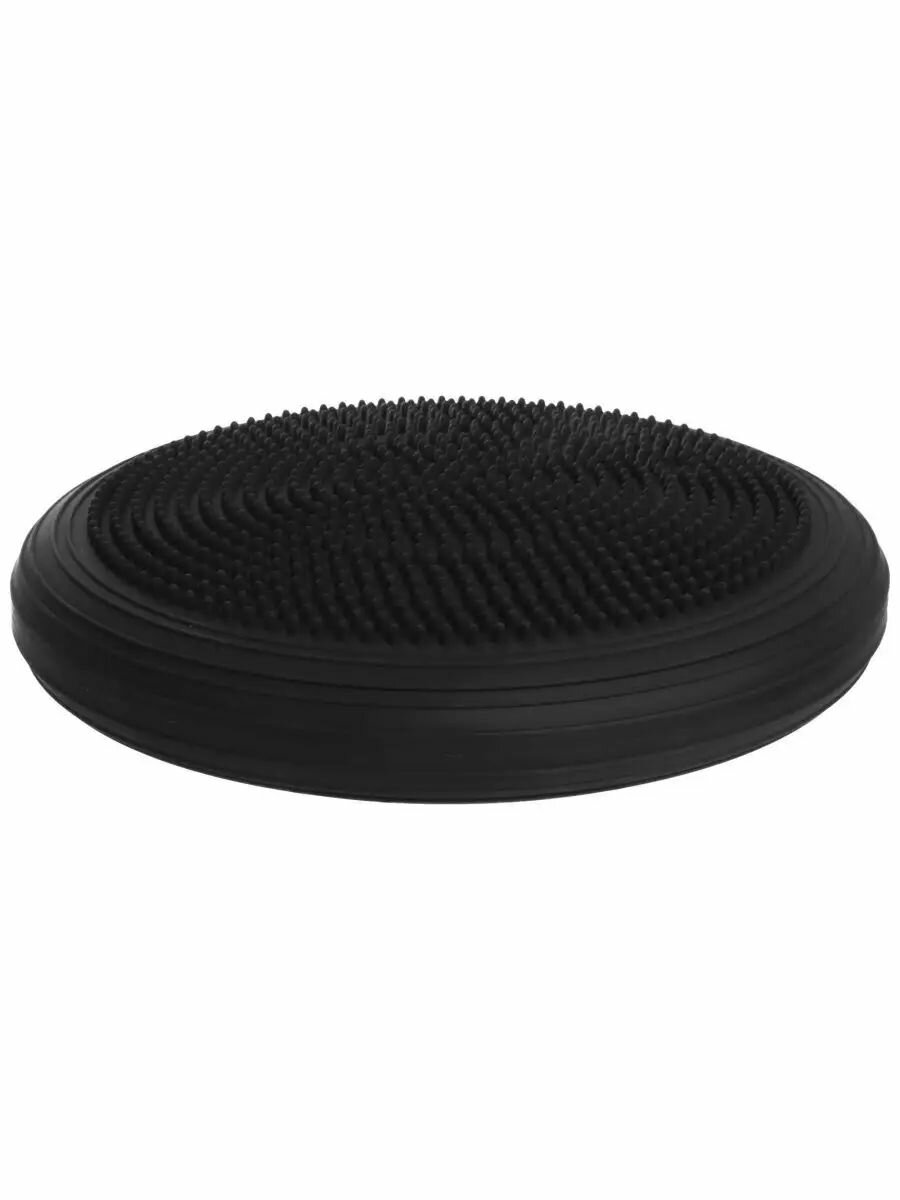 Подушка балансировочная массажная для ног, механический массажер-диск с шипами для фитнеса, спортивный инвентарь для детей и взрослых, d 32 см, цвет черный