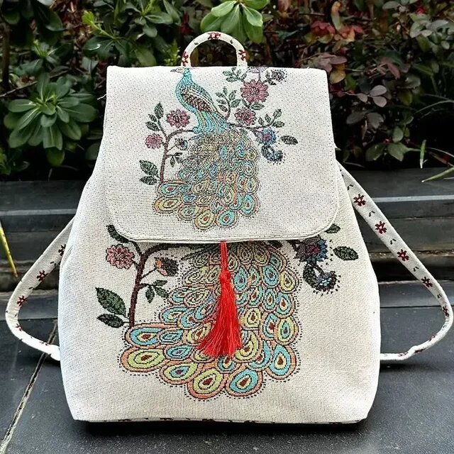 Рюкзаки, сумки для женщин, вышивка, этнический стиль, уличная мода, повседневная, винтажная, элегантная, в стиле Харадзюку, дорожная, холщовая, спортивная сумка