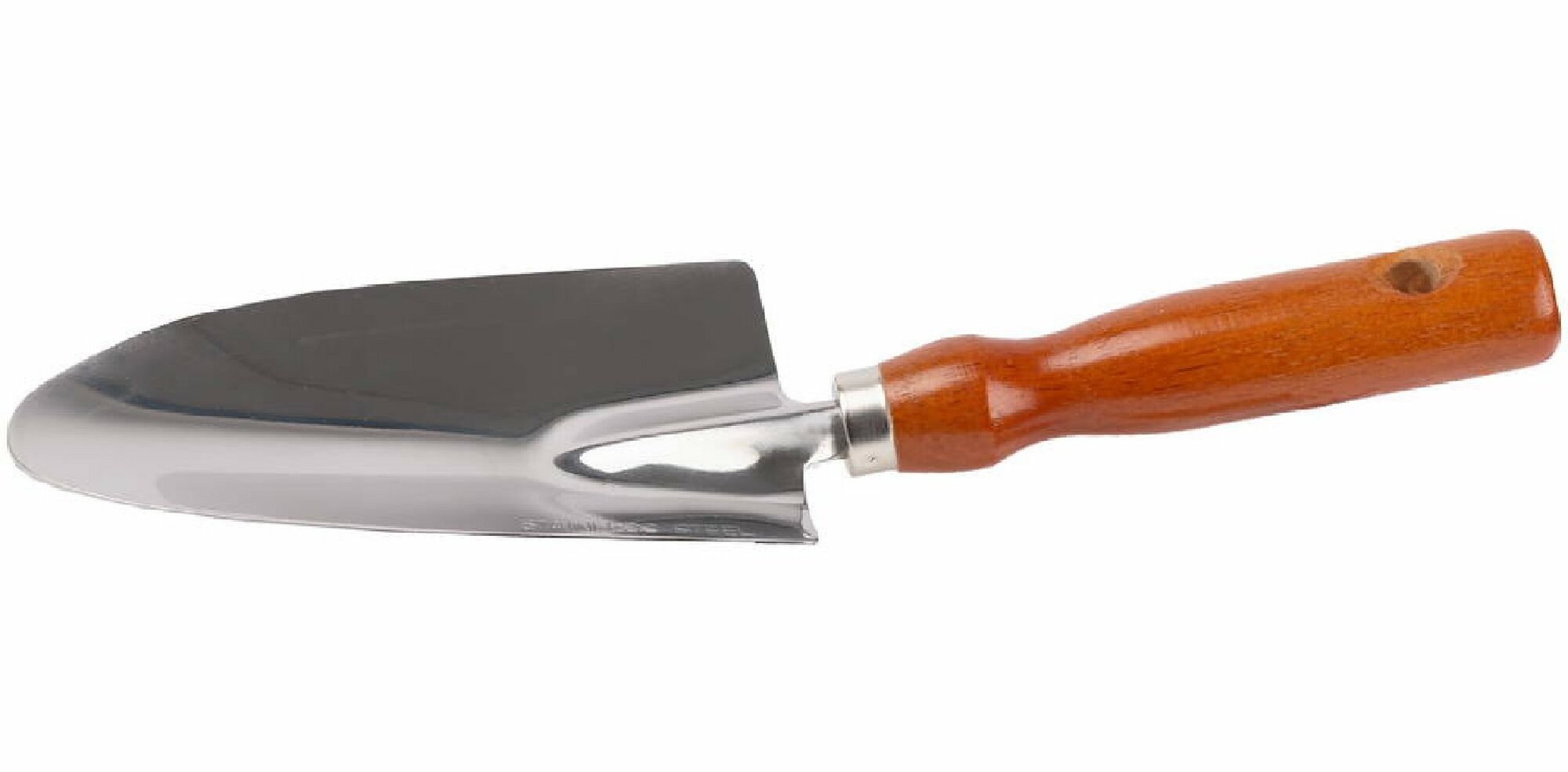 Посадочный совок GRINDA 290 мм, широкий, нержавеющая сталь, деревянная ручка (8-421111_z01)