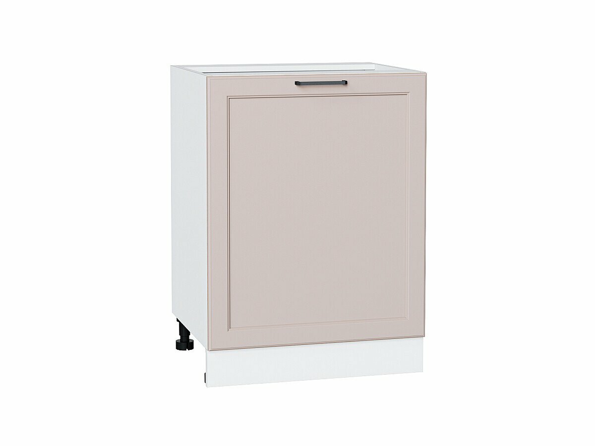 Шкаф нижний с 1-ой дверцей Барселона, цвет фасада Кашемир, цвет каркаса Белый, 816*600*484 мм