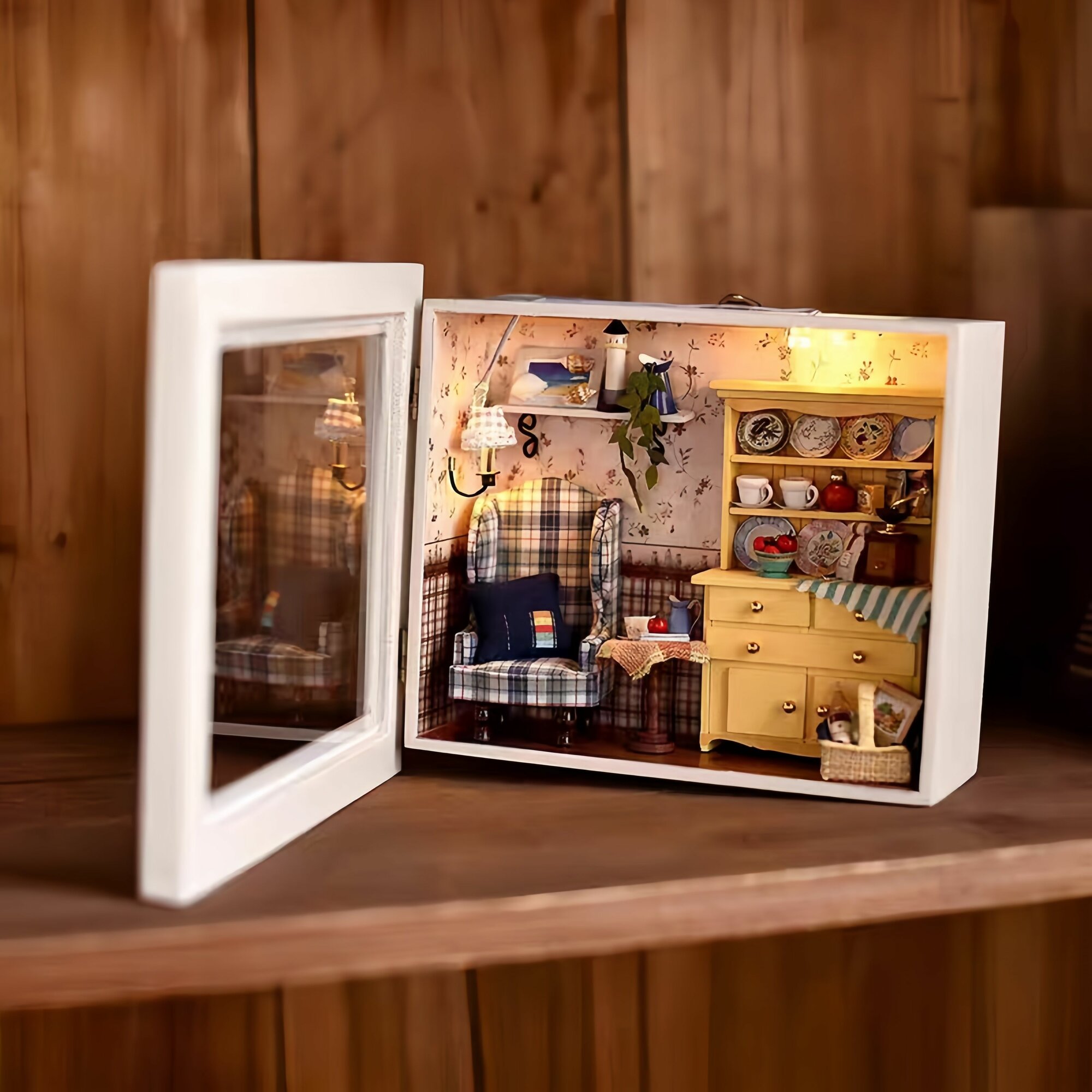 Подарочный Интерьерный конструктор (Румбокс) рамке на стену "Летний полдень" миниатюра DIY House mini house diy haide2