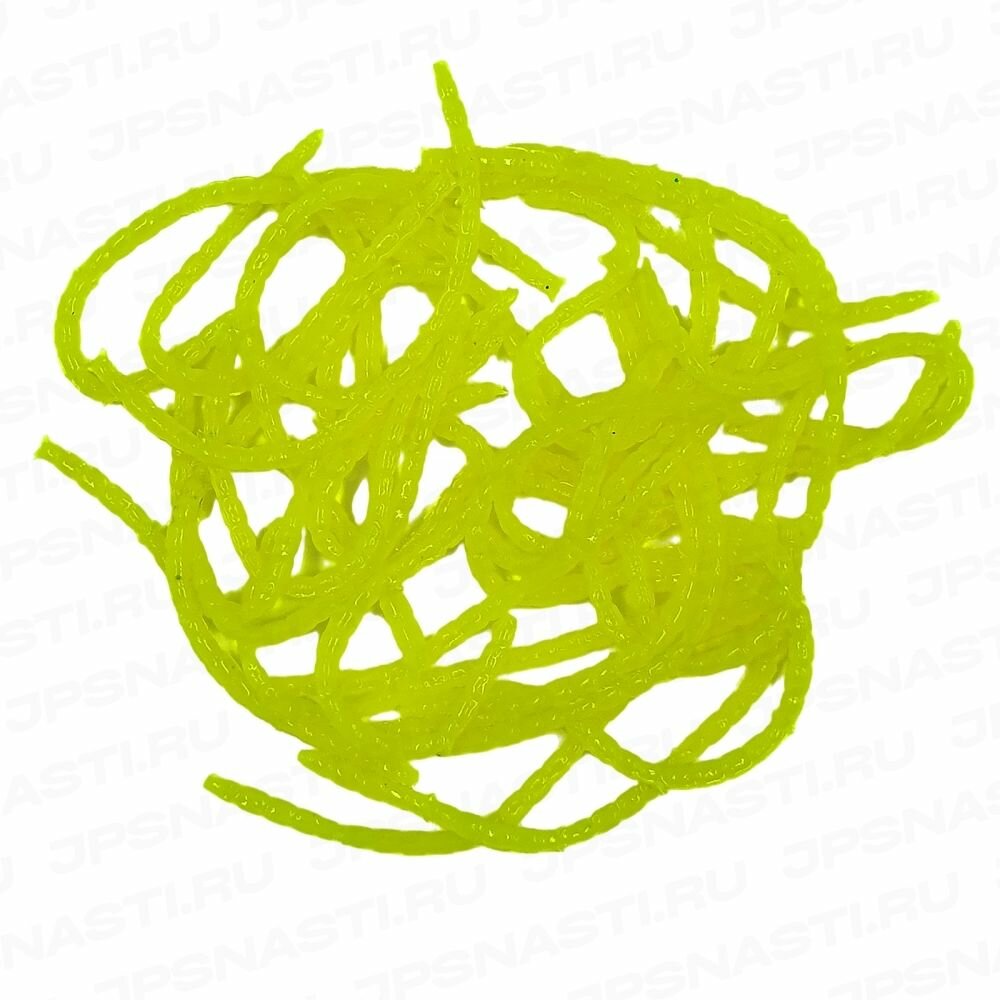 Силиконовые приманки Eleven Lures Bloodworm, 120 шт, #Fluo Lemon