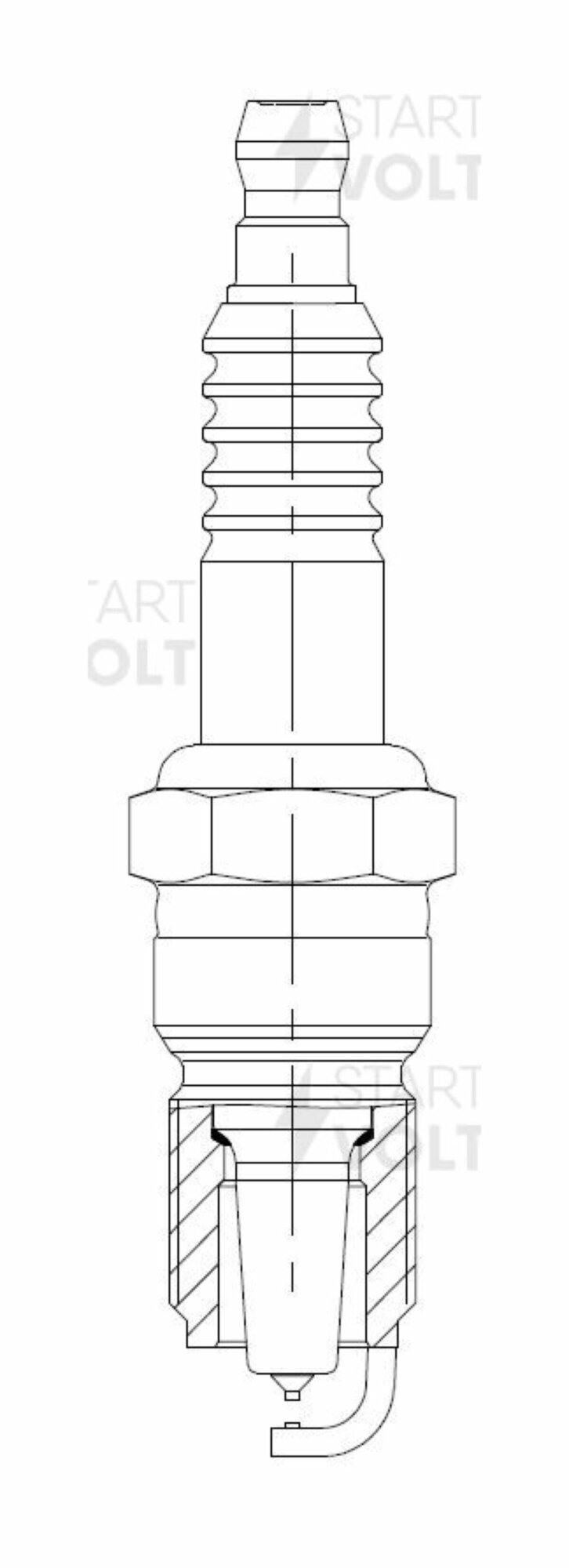 Свеча Зажигания Для А/М Ford Focus Ii (04-) 1.8I/2.0I Pt+Pt (Vsp 1002)(Startvolt Vsp 1002)