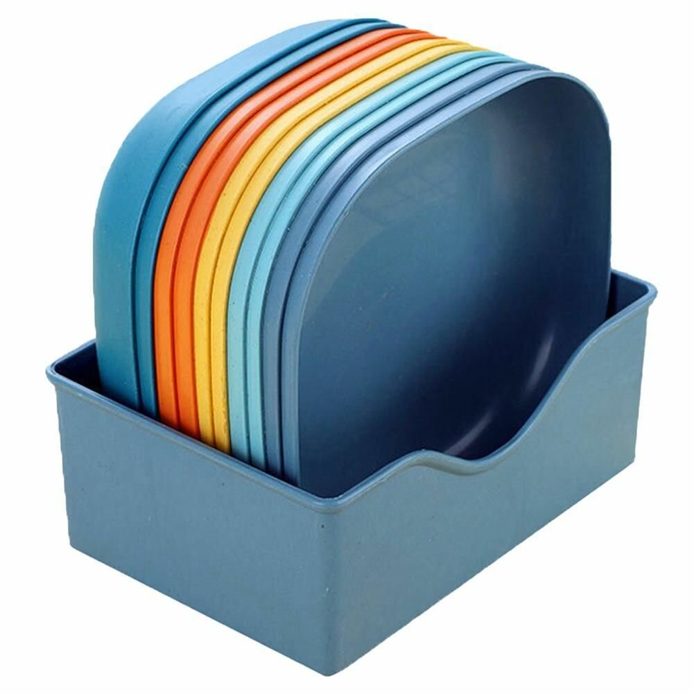 10 шт. разноцветных чайных тарелок с фруктами, европейская простая тарелка косточками