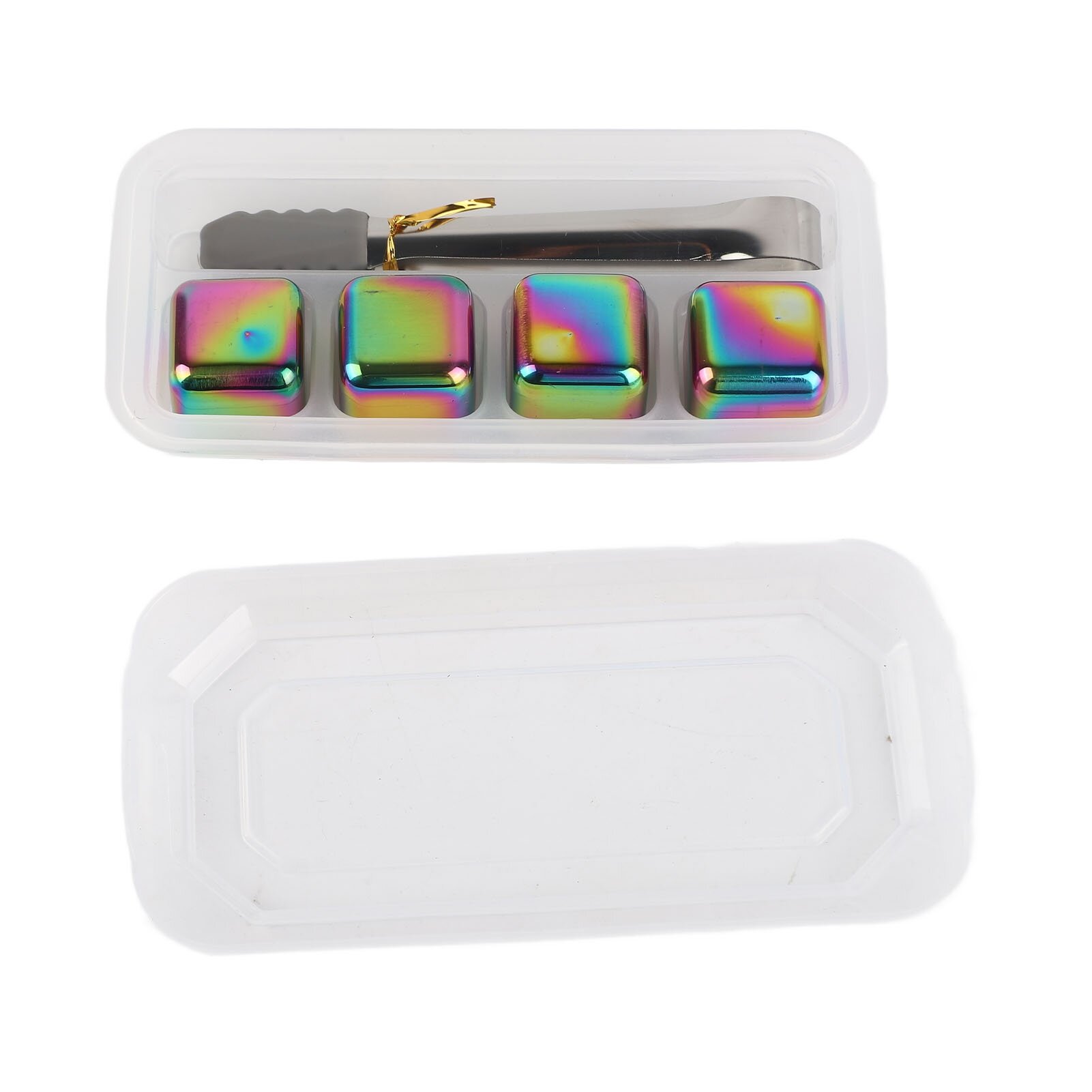 Металлический ледяной кубики из нержавеющей стали многоразовый Quice Listing Clean Whiskey Stane с ледяным щипцом для напитков