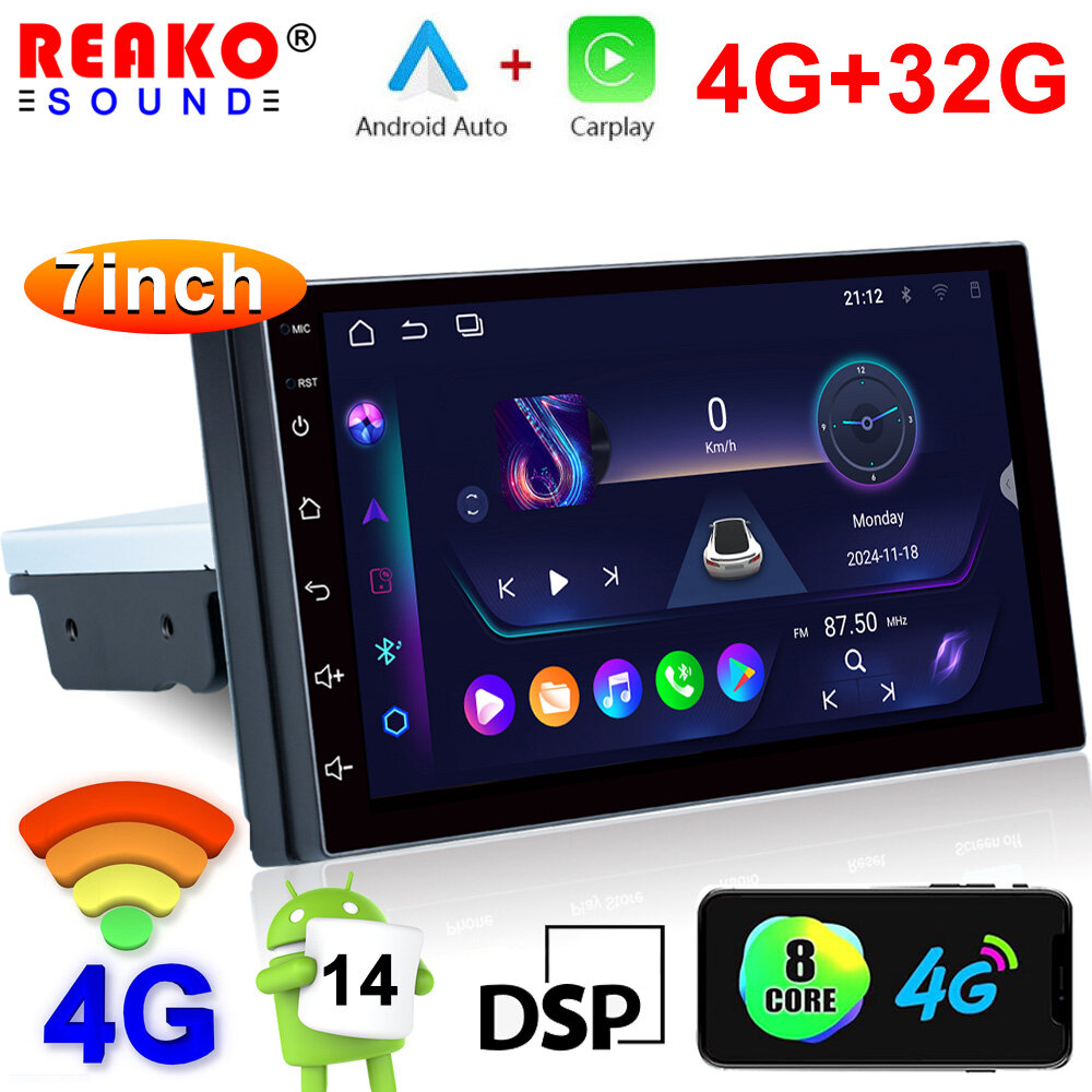 Магнитола для universal , с камерой заднего вида. IPS экран 7/9/10 дюймов, Wifi6.0 с сенсорным экраном, usb и блютузом