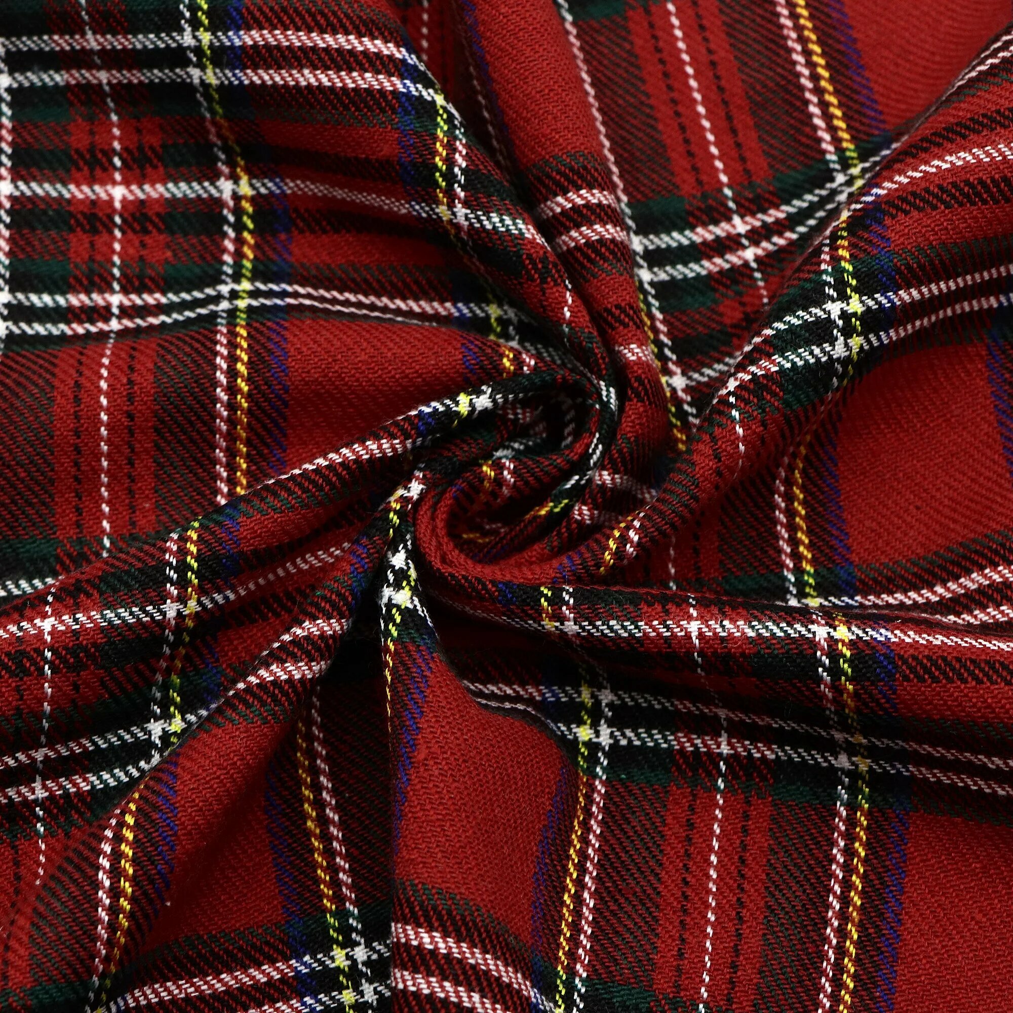 Ретро рождественская клетчатая парчовая ткань 50x145 см Красный, 1277640004