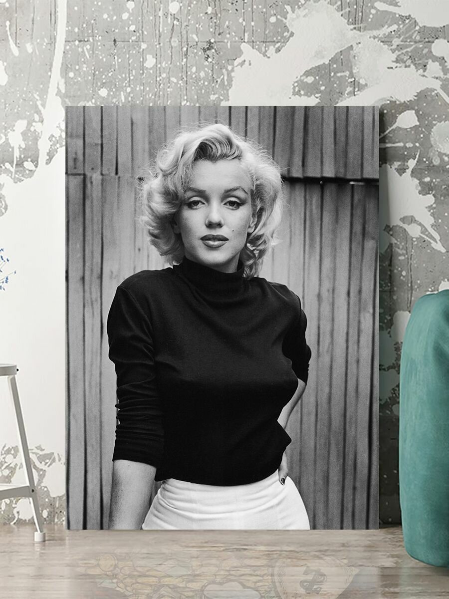 Картина интерьерная на стену - "Современное искусство, черно-белая эстетика, девушка", 50х70 см.