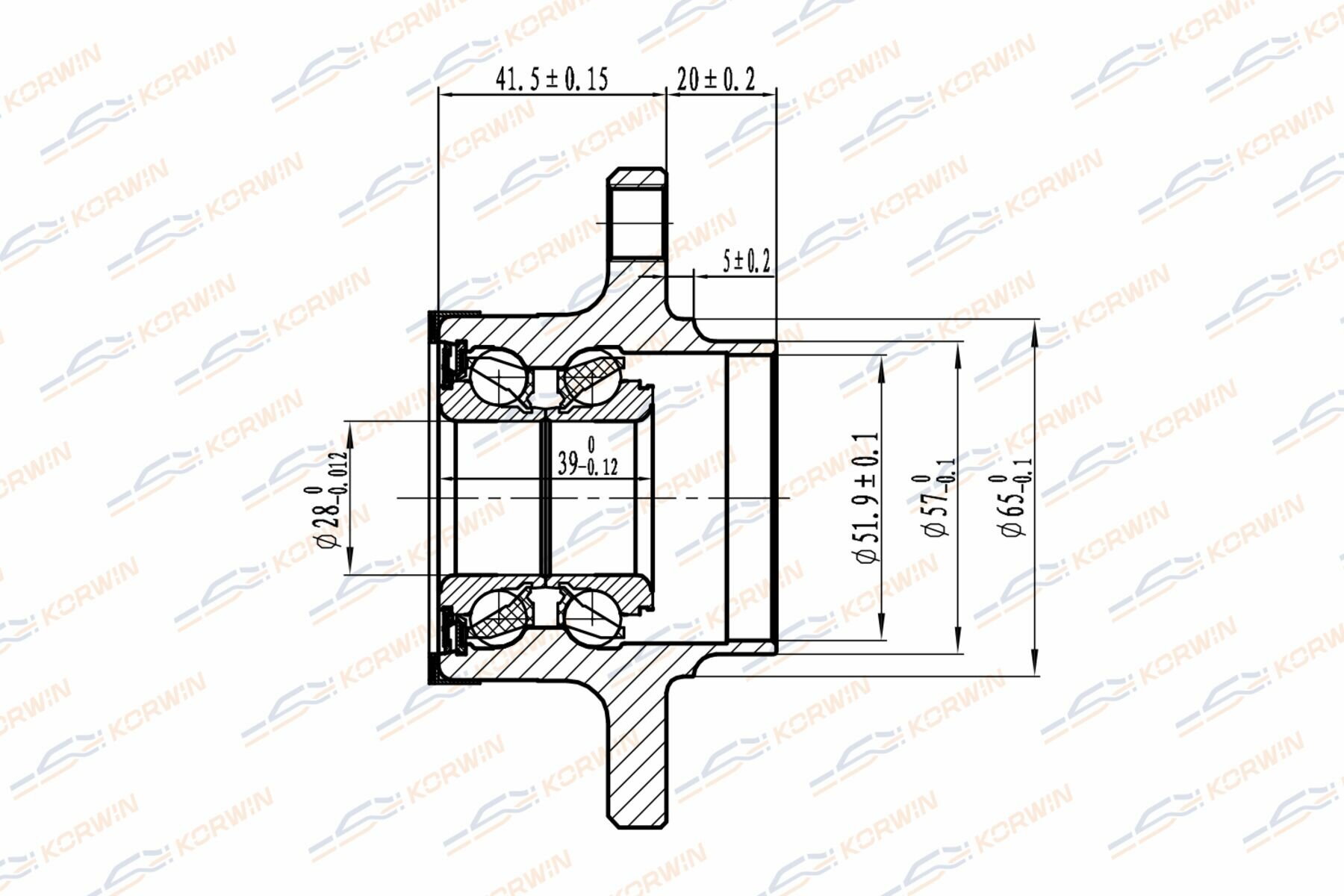 Ступица Колеса Korwin Задняя Abs Vw Polo 01- (Гарантия 2 Года 50Т. км)(Korwin Kwah0047) — фото 1