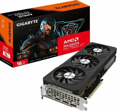 Видеокарта Gigabyte PCI-E 4.0 GV-R76XTGAMING OC-16GD AMD Radeon RX 7600XT 16Gb 128bit GDDR6 2539/180
