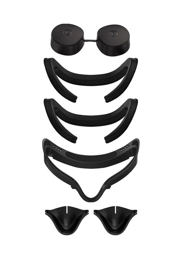 Комплект из 6 защитных масок для лица и линз для Oculus Quest 2 VR (антипротекающие) - A