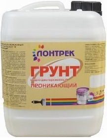Грунт Проникающий Лонтрек ВД-АК 01-15 5л Бесцветная, Акриловая для Внутренних Работ / Lontrek.
