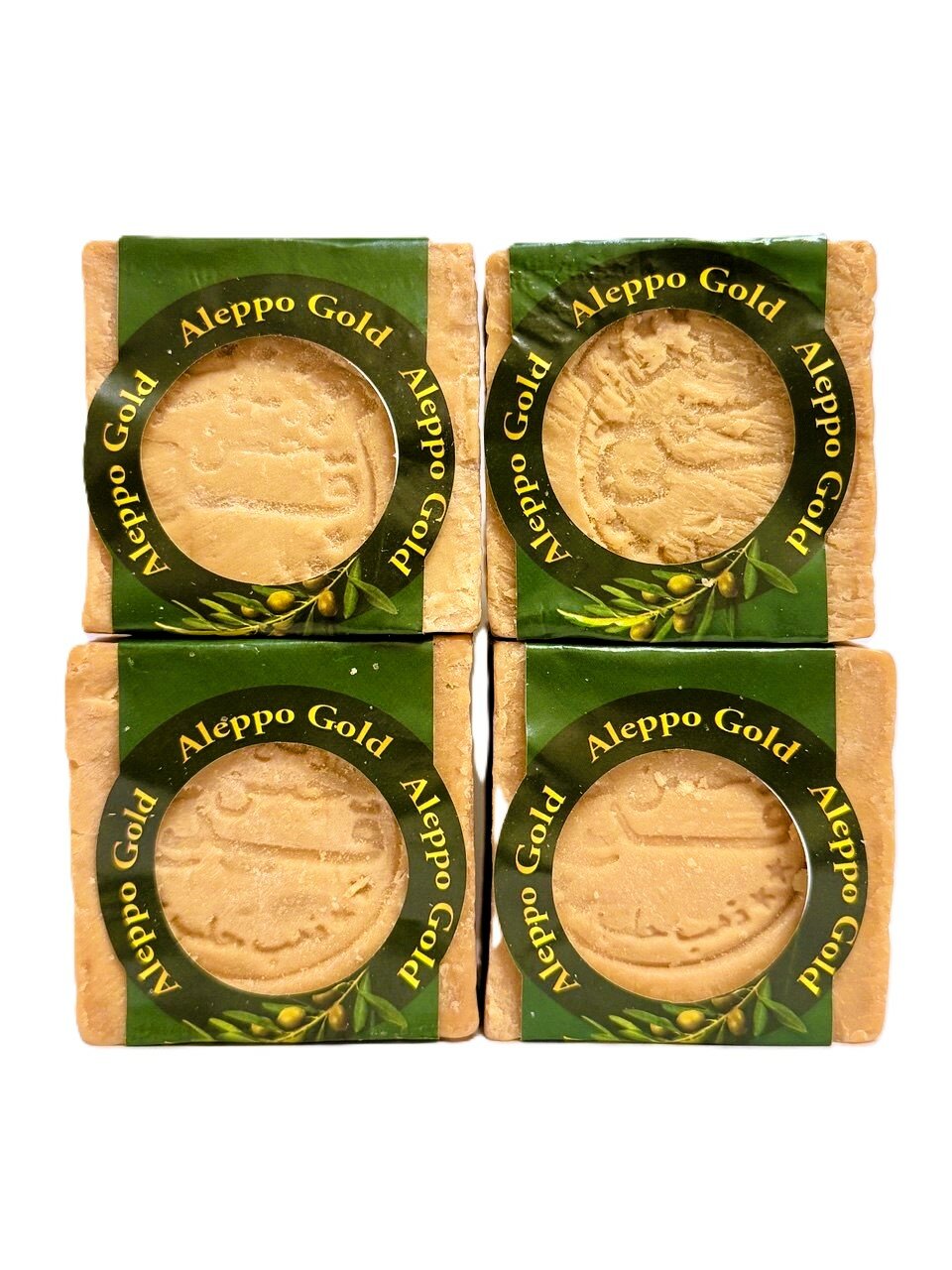 Мыло оливковое алеппское 10% лавра ATA KADAH GOLD 4 штуки