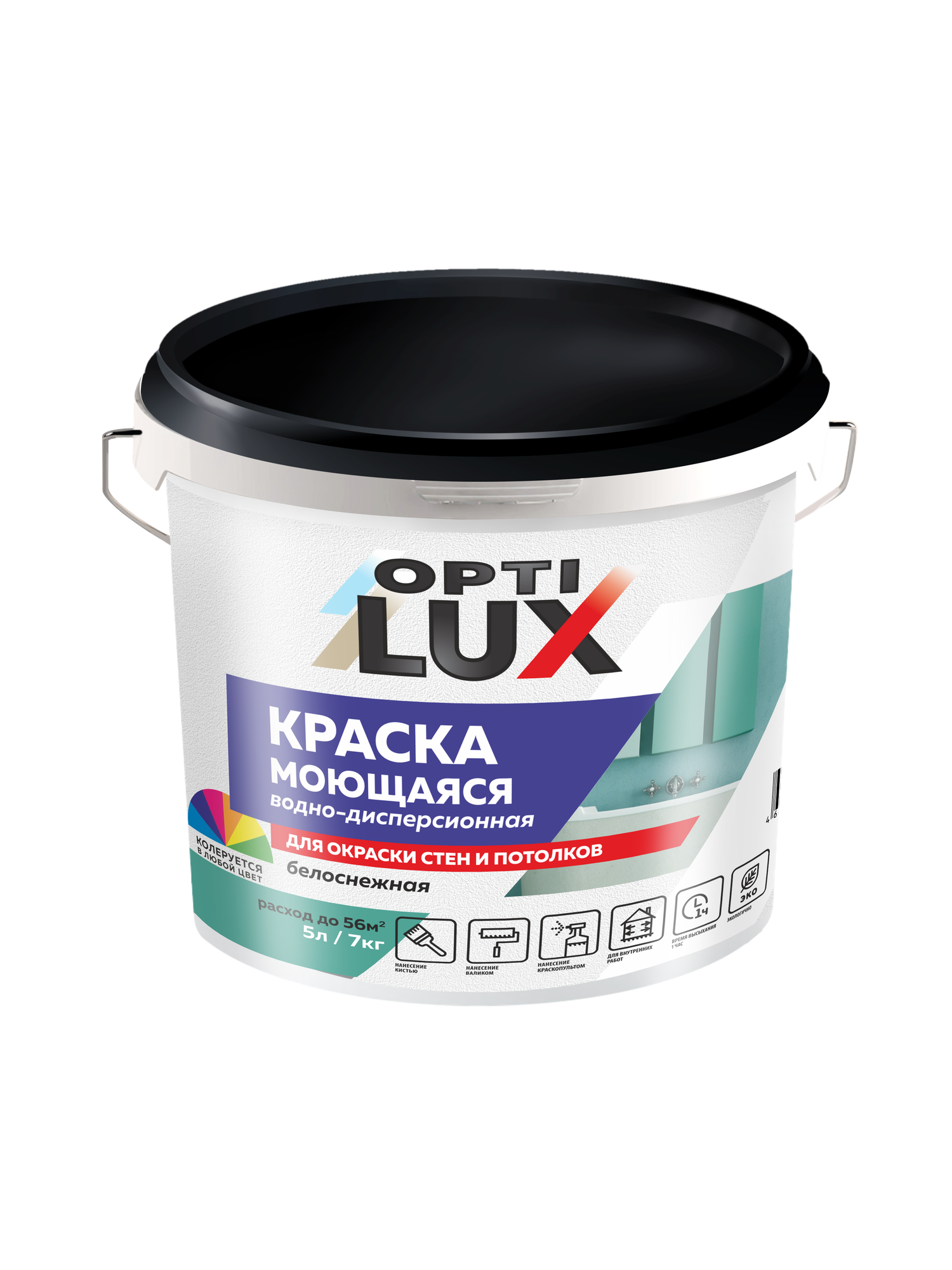 Краска моющаяся, OPTILUX - 7 кг.