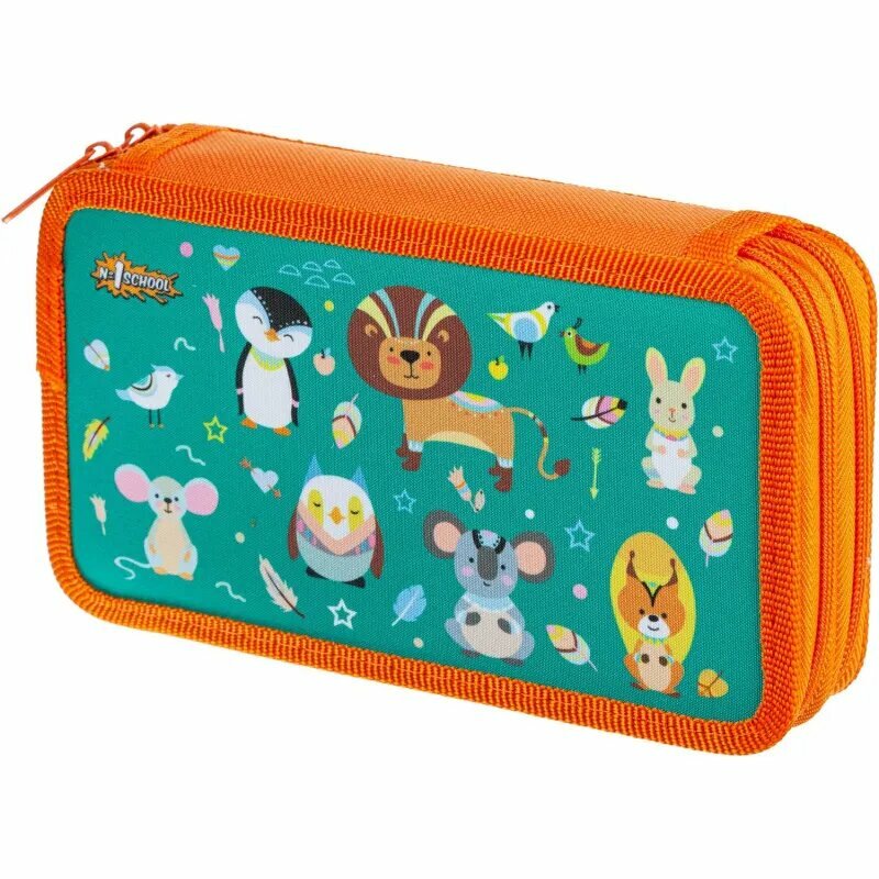 Пенал Animals ПКТ 11-20, ткань, 2 отд. 190х110 мм Комус Класс 1554537