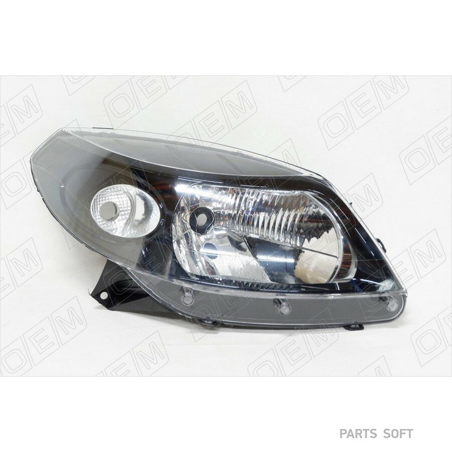 Фара правая Renault Sandero 1 (2009-2014) Stepway, черная от официального дистрибьютора, OEM, артикул OEM0117FR