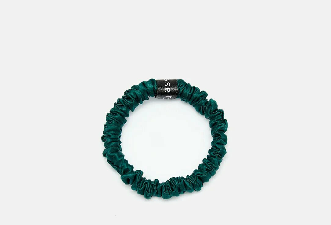 Шелковая резинка Assoro Изумруд, придает здоровый блеск волосам, 1 шт