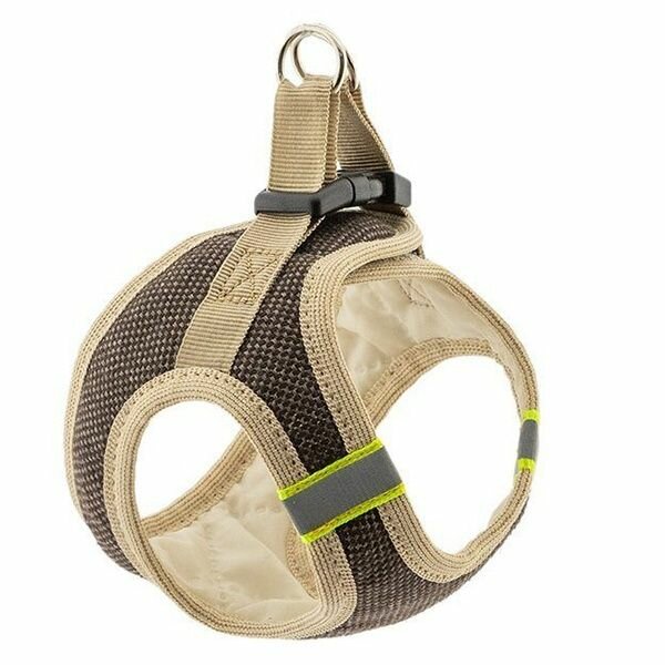 Шлейка-жилетка для собак Дарэлл "Адам-Рогожка", размер XL, 45-50 см, утепленная, синтепон, поролон, светоотражающая коричневая