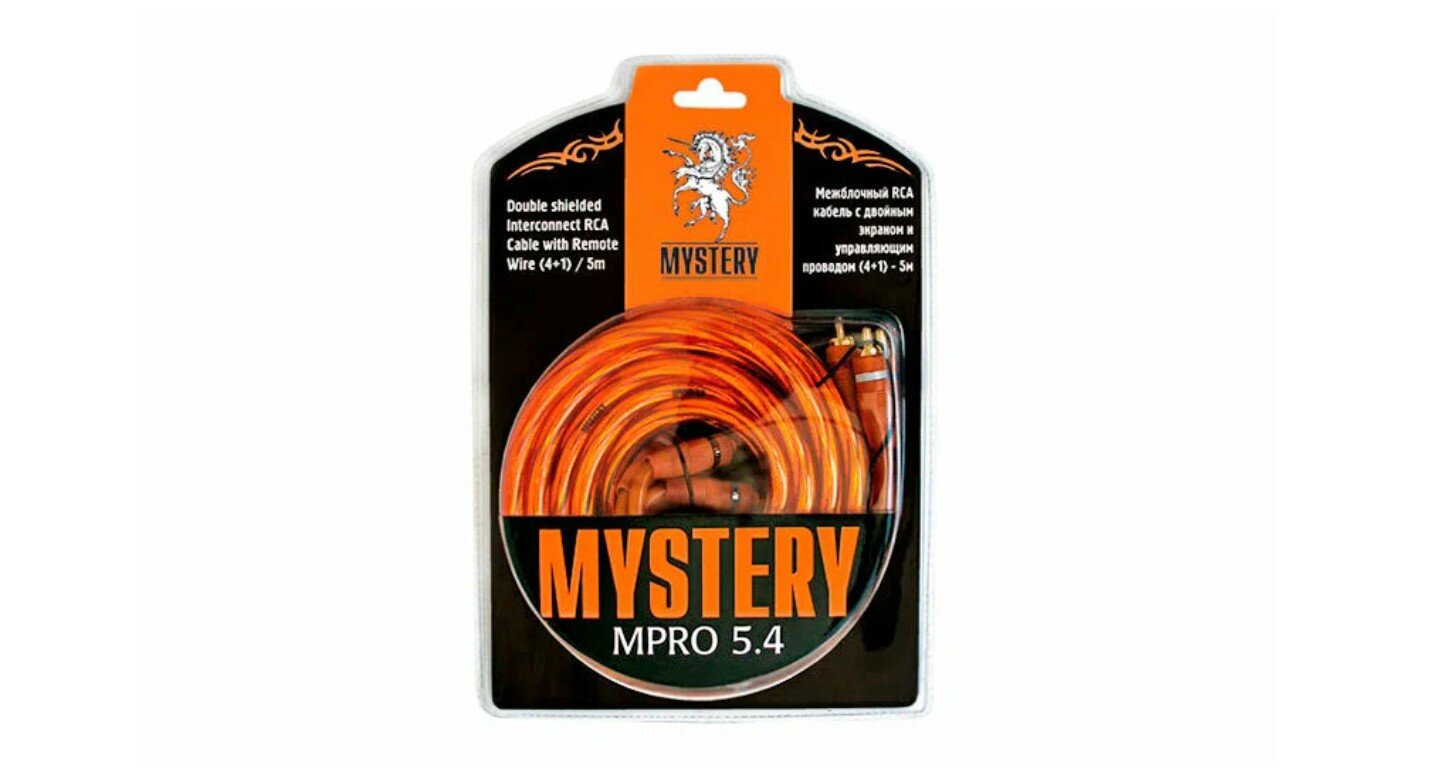 Межблочный кабель MYSTERY 4RCA-4RCA MPRO-5.4 5m, экранированный, позолоченные разъемы