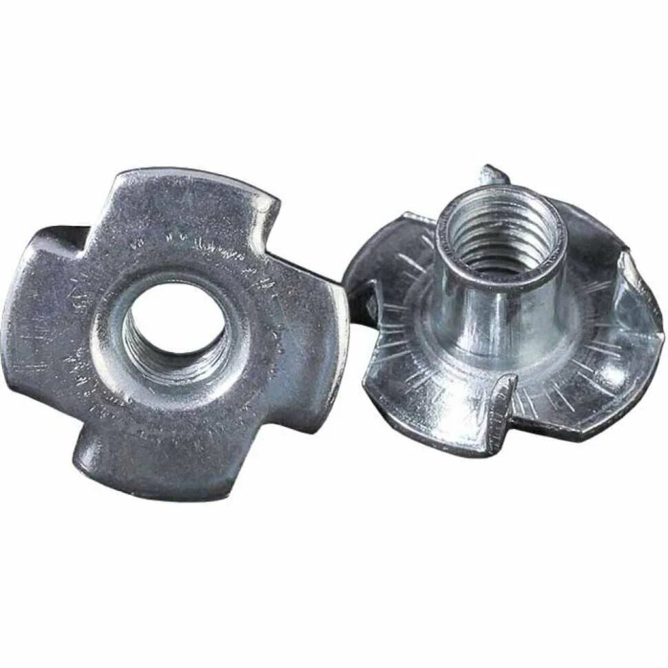 Гайка усовая М6,(врезная, забивная, крыльчатая) - комплект 10 штук