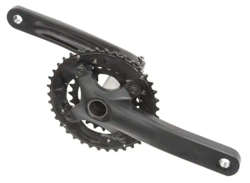 Система шатунов 2ск. 38T Prowheel 10ск. смен. 24ст/38ал, полая ось, Q-factor 176мм, AL 175мм, черн