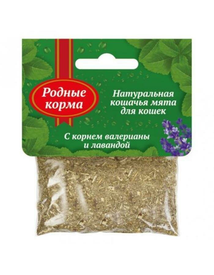 Родные корма кошачья мята с корнем валерианы и лавандой 15гр