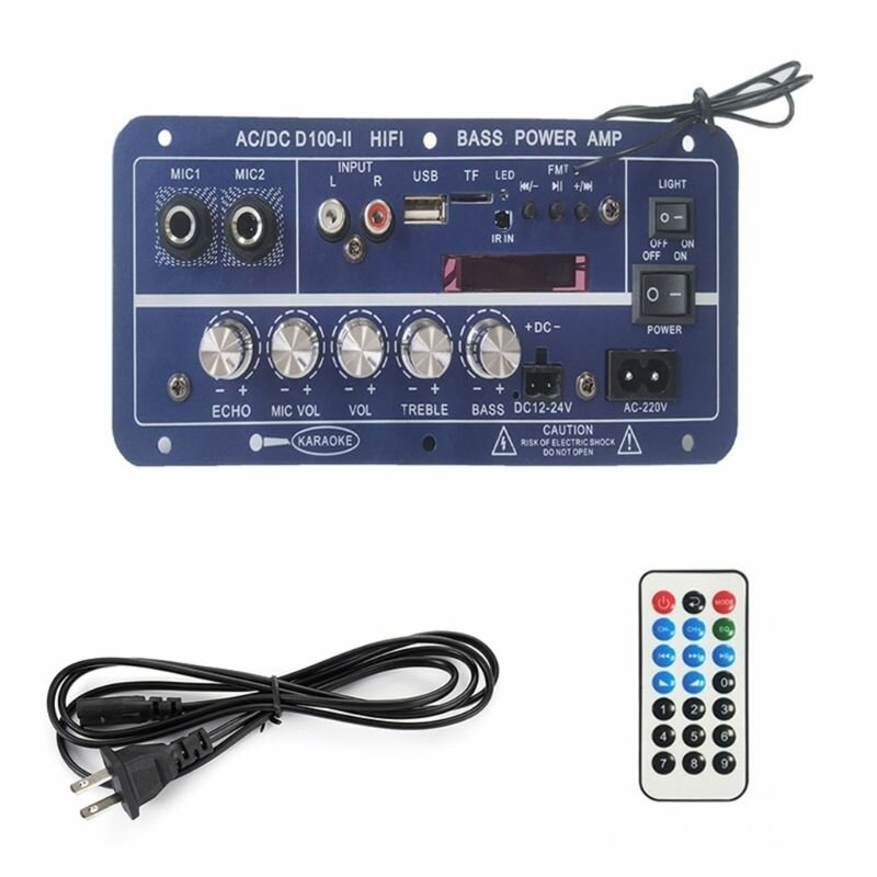 Цифровой трехцелевой автомобиль D100 II с панелью реверберации, штепсельная вилка стандарта США