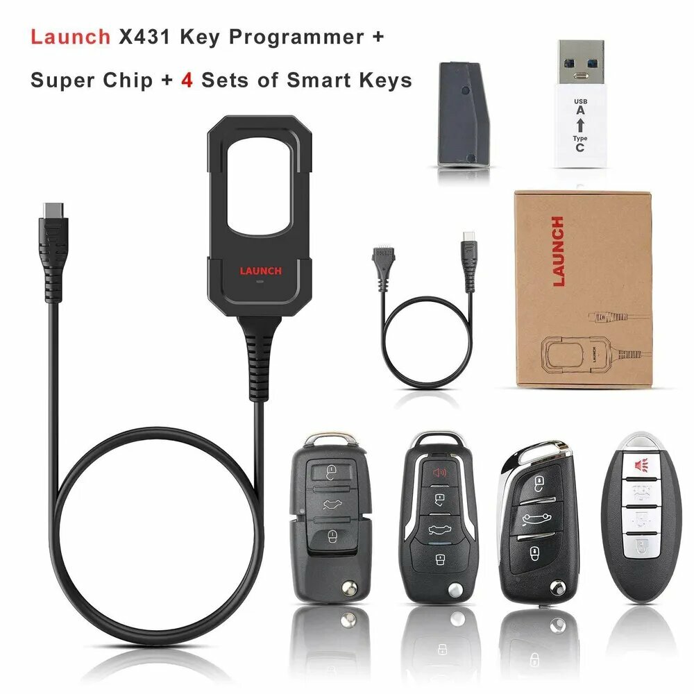 Запустите программатор ключей LAUNCH X431 Key Programmer со смарт-картой с чипом супермодуля.