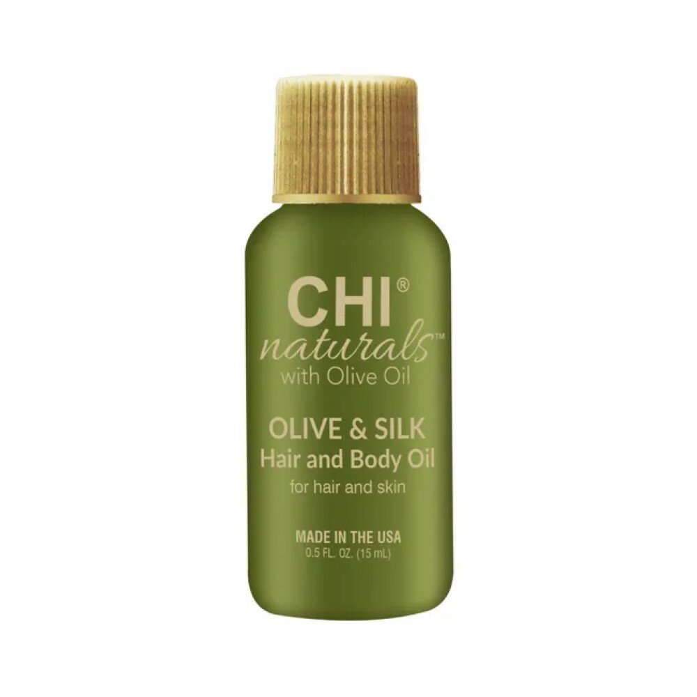 CHI naturals with Olive Oil OLIVE & SILK Hair and Body Oil Масло для волос и тела, 15 мл