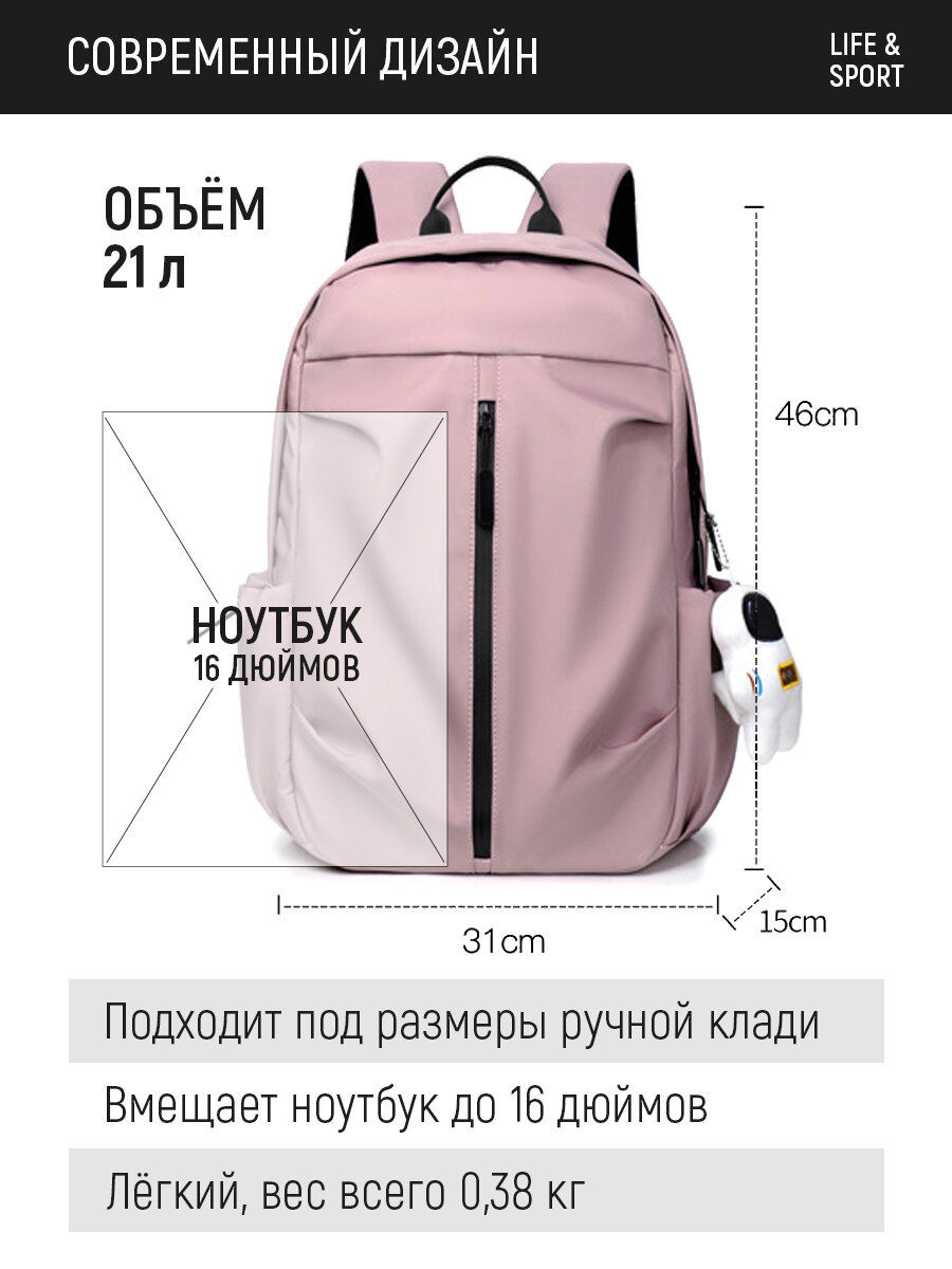 Рюкзак спортивный многофункциональный "Cosmo", пурпурный, городской и повседневный рюкзак для взрослых и детей.