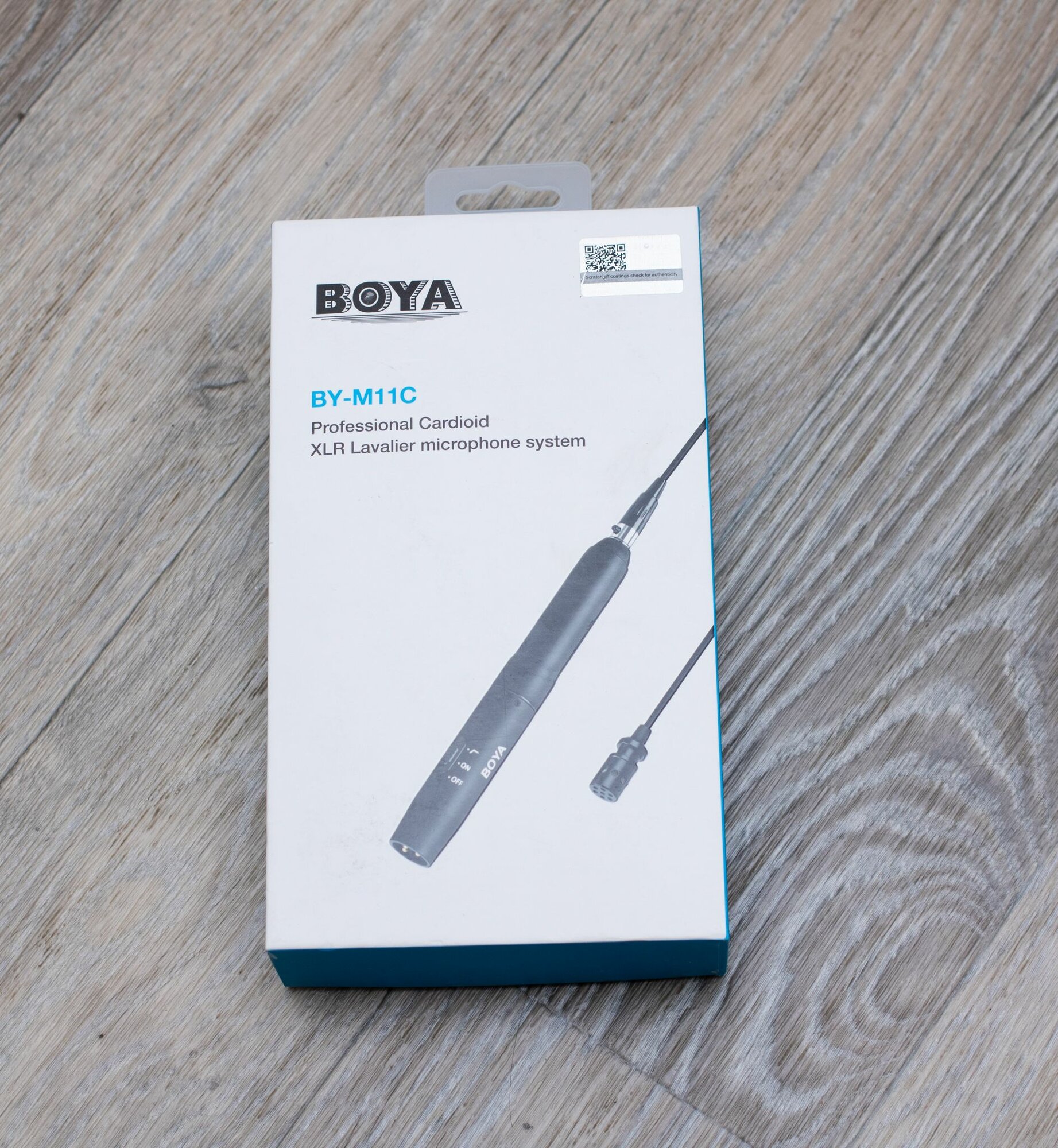 Микрофон петличный BOYA, модель BY-M11C, ветрозащита , цвет черный