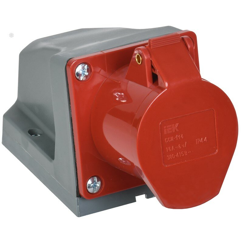 Розетка стационарная ССИ-114 3Р+РЕ 16А 380В IP44 PSR12-016-4 IEK