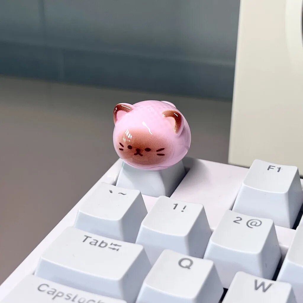 3D колпачок для клавиш с изображением кукольного кота, милый мультяшный колпачок для клавиш ESC для переключателей MX, игровые клавиатуры, колпачки для клавиш ручной работы, подарок