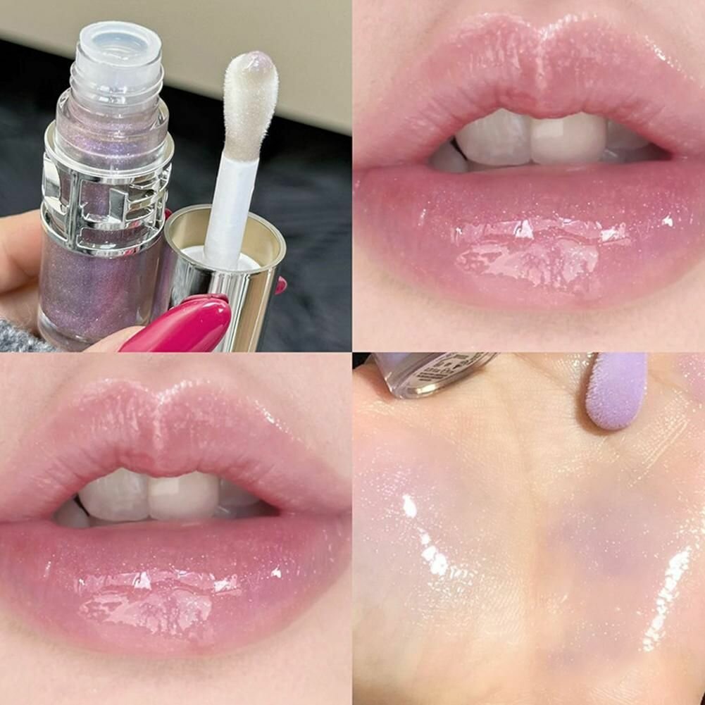 Легкий сияющий блеск для губ с водянистым блеском. С мелким мерцанием, 3 цветов, увлажняющий, стойкий.