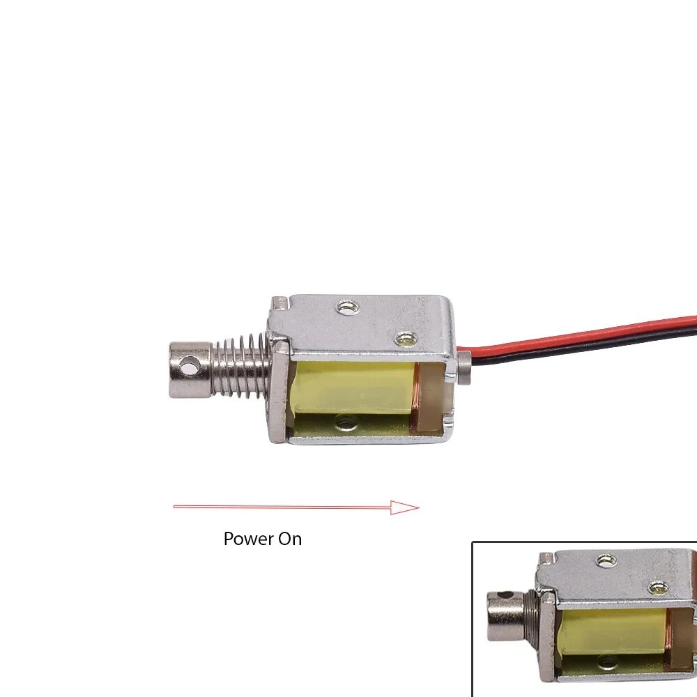 Мини плунжерный электромагнит 4 мм DC 3В-12В