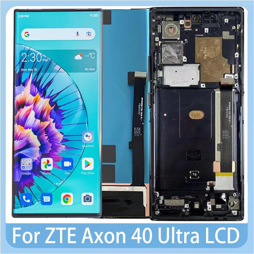 6,8-дюймовый оригинальный AMOLED для ZTE Axon 40 Ultra LCD A2023P сенсорный ЖК-экран для ZTE Axon 40ultra ЖК-дисплей с дигитайзером в сборе Original No Frame