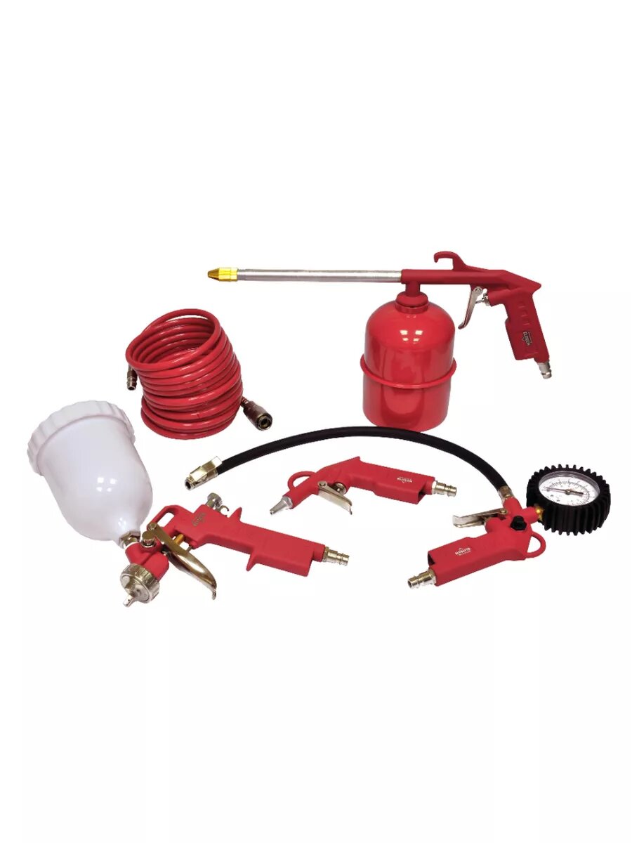 Набор пневмоинструментов Elitech 0704.012000, для мовиля/накачки/продувки, рапидное соед, металл, 5 шт