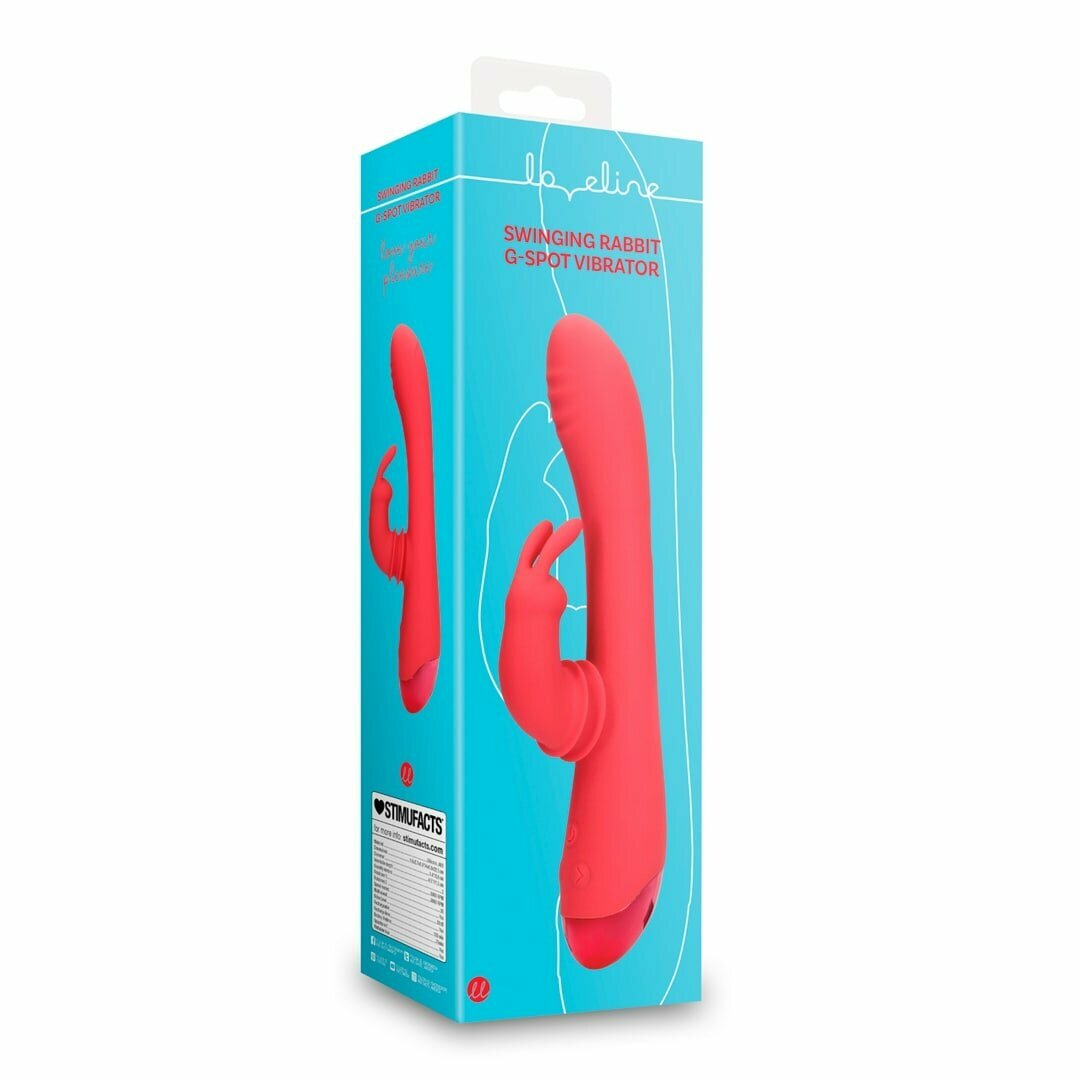 Вибромассажер Shots Media "Swinging Rabbit G-Spot", вагинальный, клиторальный, 10 скоростей