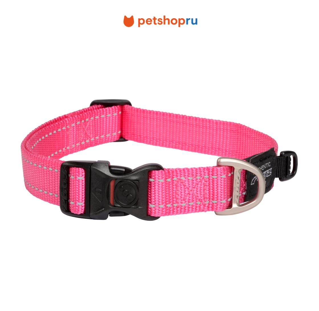 Rogz ошейник "Utility", р-р XXL (50-80 см), ш: 4 см, розовый