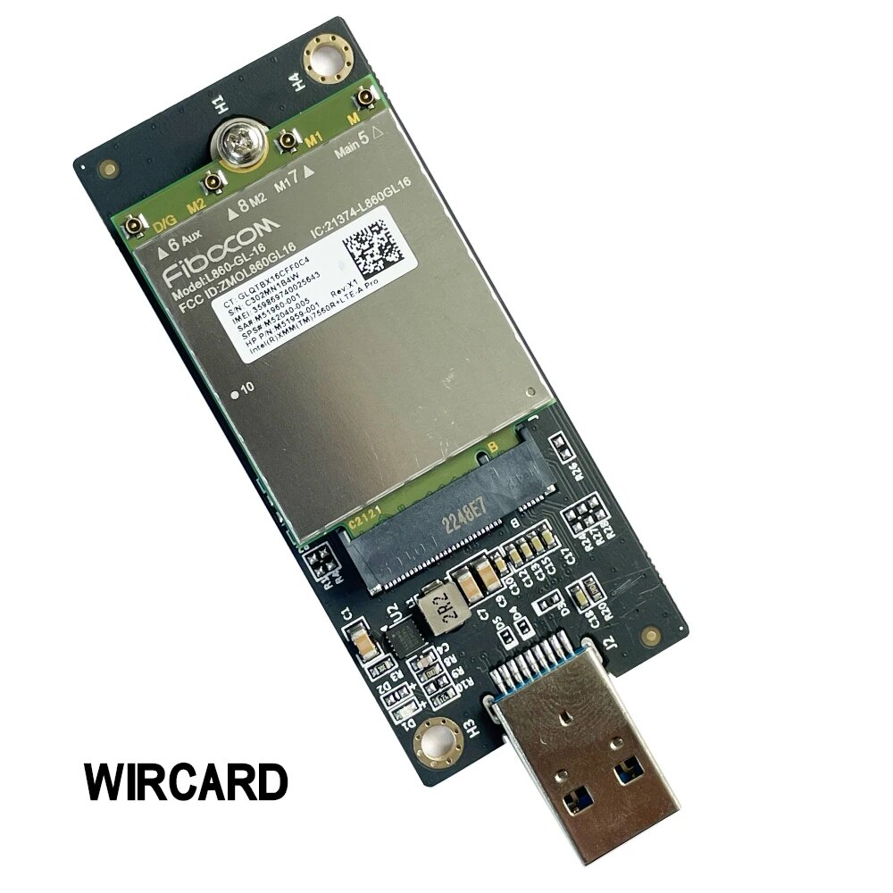 WIRCARD Φ LTE CAT16 модуль для 4G Φ 4G модем NGFF M.2 для ноутбука HP, USB L860-GL-16