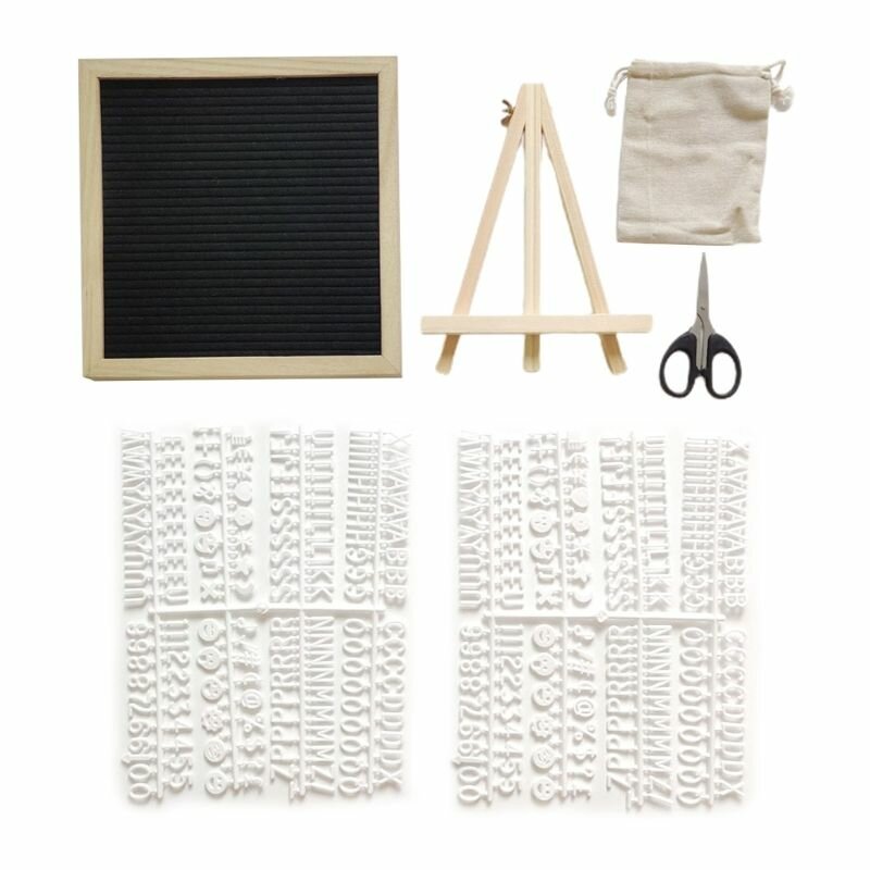 Доска для писем из фетра с буквами и цифрами, подставка мольберта, 9,8 x дюйма, сменная надпись декора свадебной вечеринки