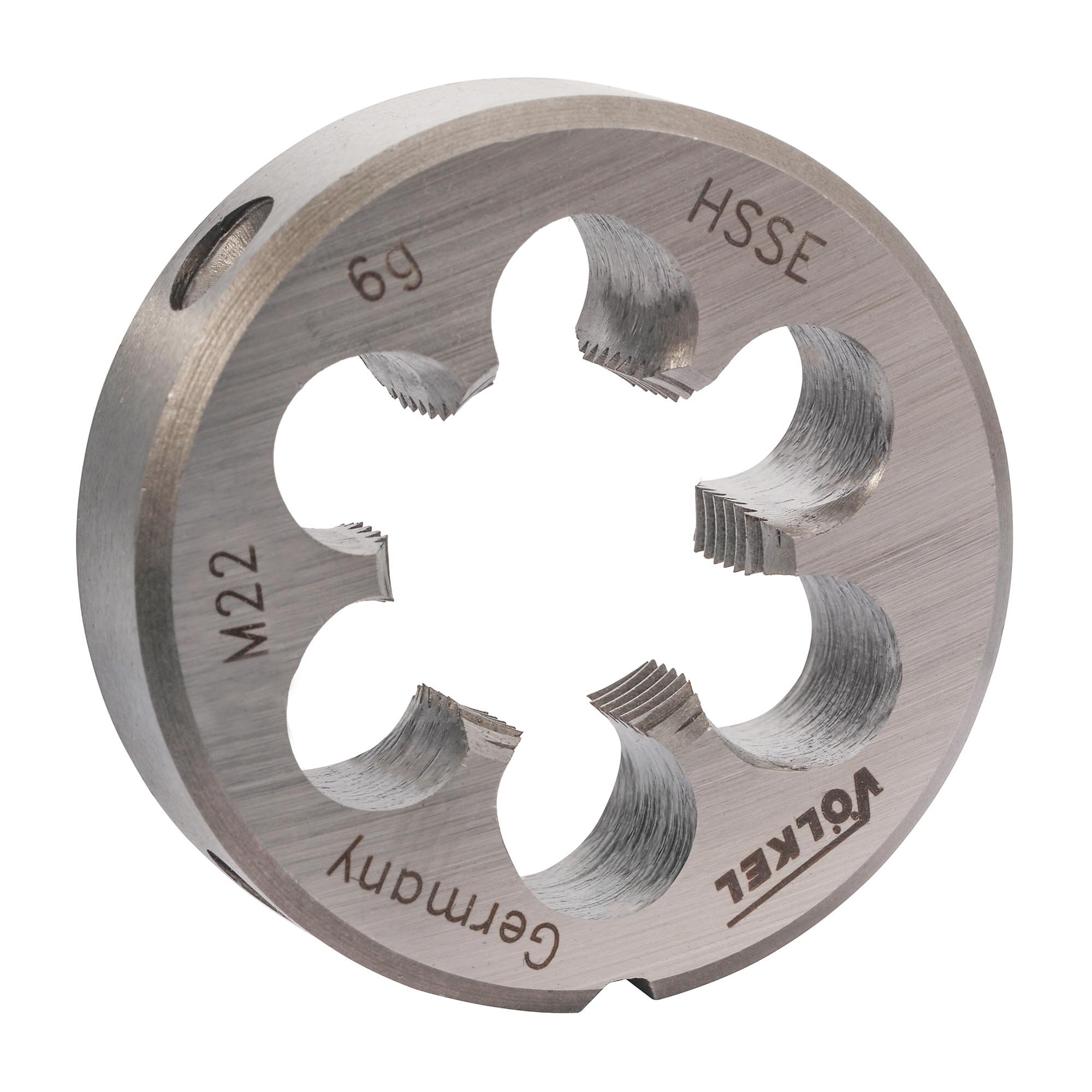 Плашка Volkel М22х2,5 HSSE DIN EN 22568 6g 55х22мм V57470