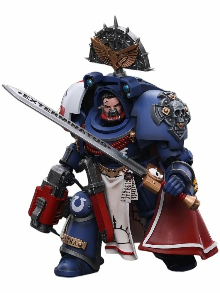 Подвижная фигурка JOYTOY Warhammer 40K Ultramarines Terminator Captain
