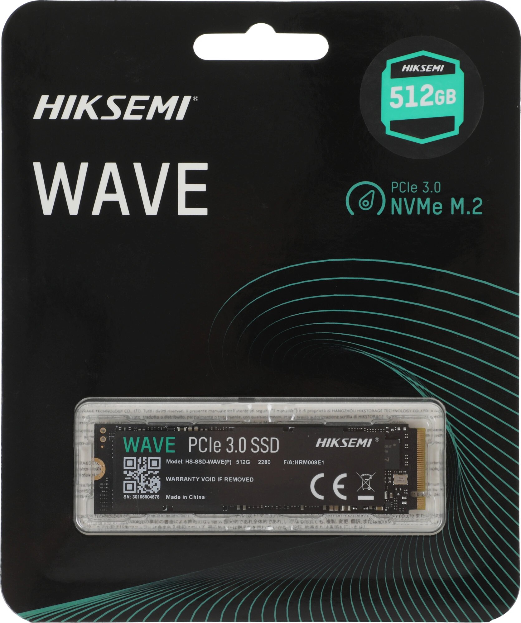 HS-SSD-WAVE(P) 512G / SSD накопитель Hikvision HS-SSD-WAVE(P) 512G 512ГБ, M.2 2280, PCIe 3.0 x4, NV