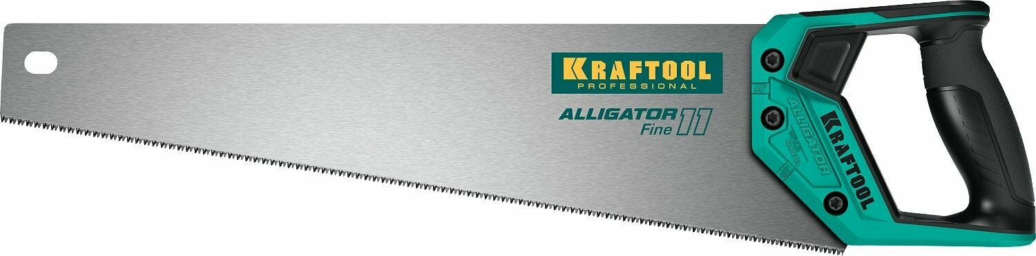 Ножовка KRAFTOOL Alligator Fine, 450 мм, точная резка, длина 11, для тонких работ 15203-45